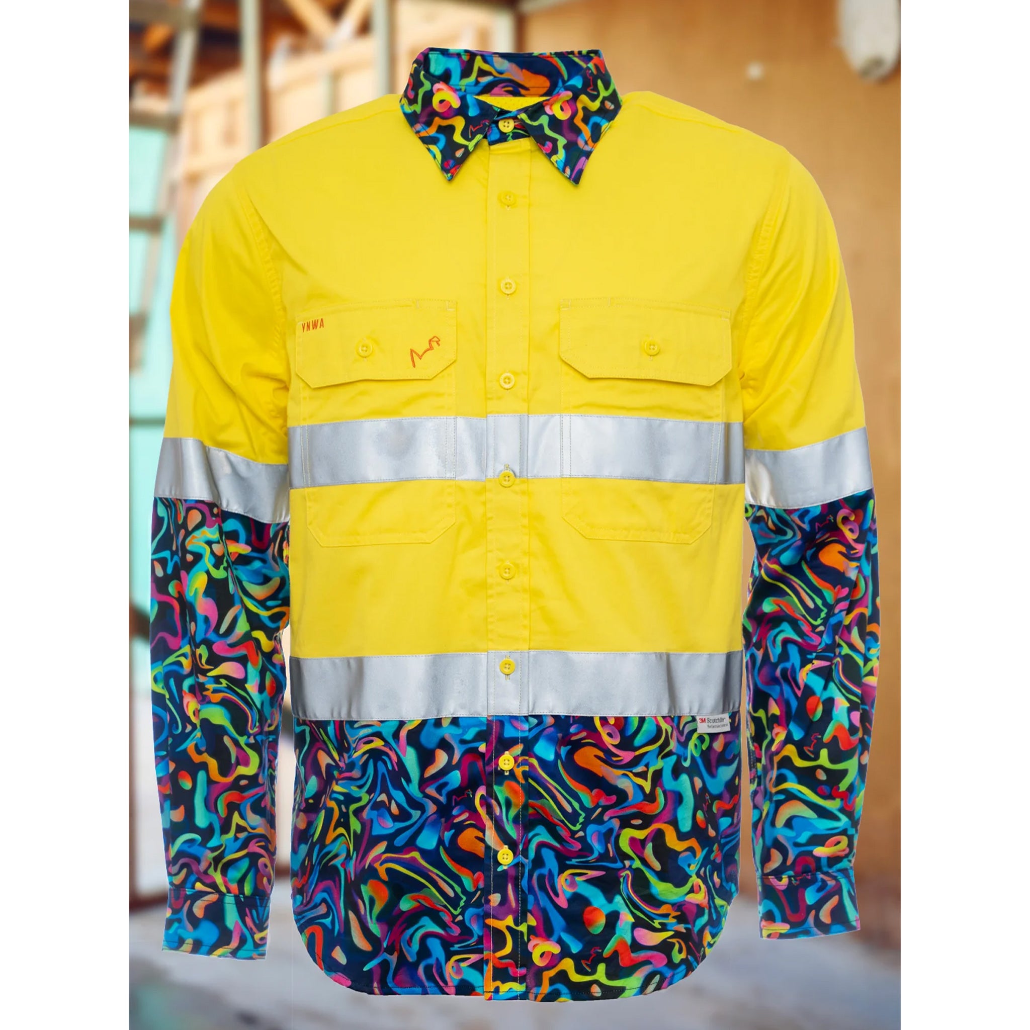 Pearler Yellow Day Night Hi Vis 2 0 Full Button Work Shirt