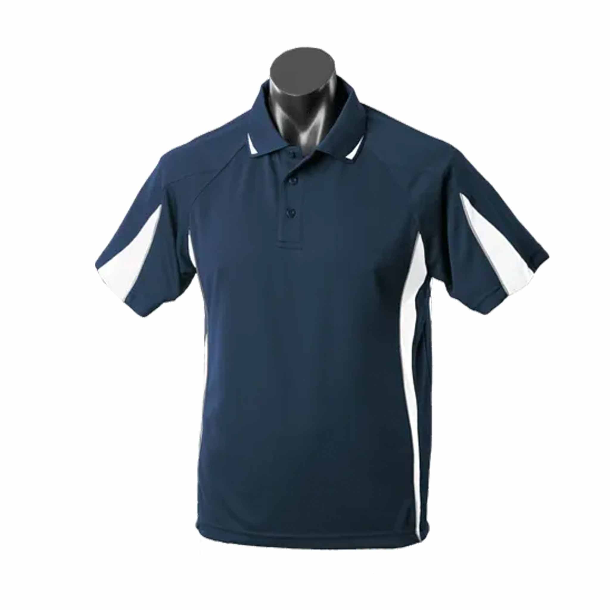 EUREKA MENS POLOS - NAVY/CONTRAST COLOUR - 1304